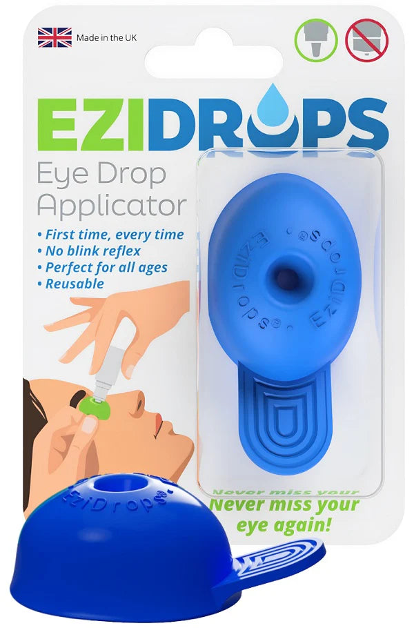 EziDrop Eye drop dispens guide Blue — Kiwi Chemist