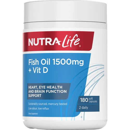 NL Fish Oil 1500mg +Vit. D 180caps — Kiwi Chemist
