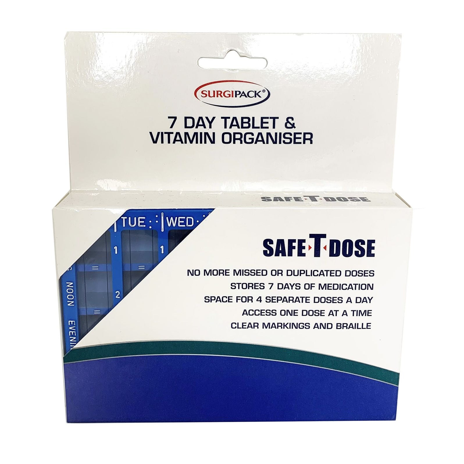 SurgiPack Safe-T-Dose 7 Day Tablet & Vitamin Organiser — Kiwi Chemist