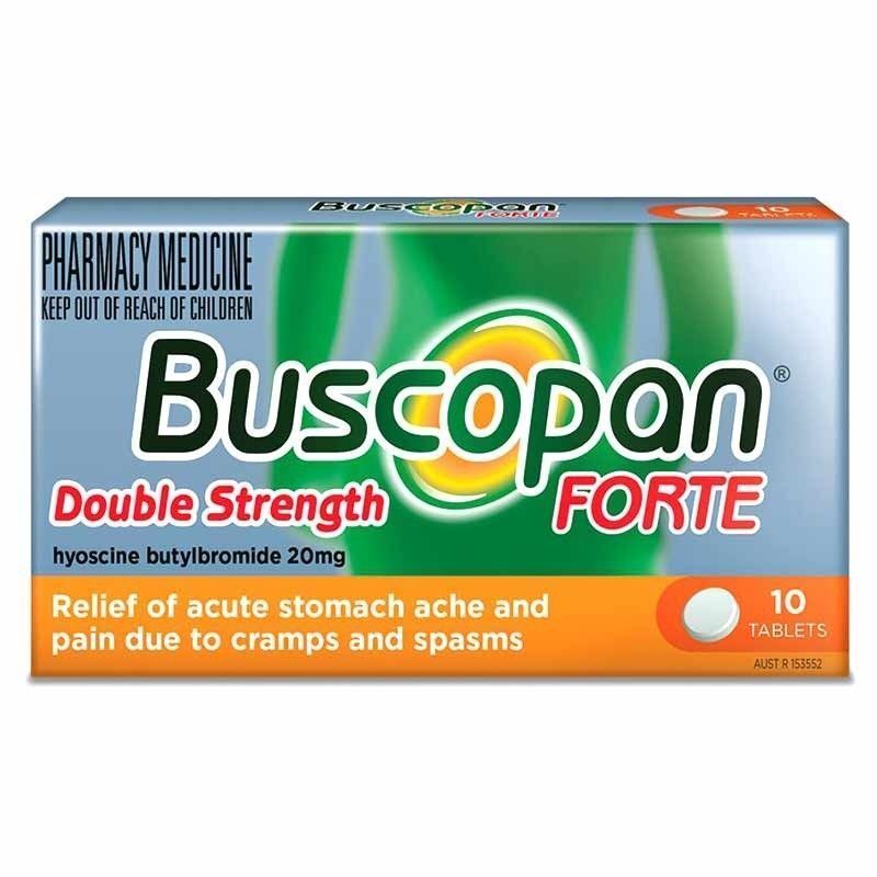 Buscopan Forte - Hyoscine Butylbromide 20mg (10 tabs) — Kiwi Chemist