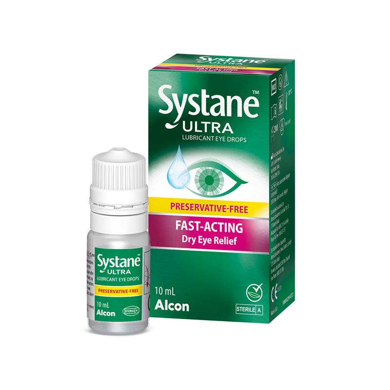 Systane Ultra MDPF (Preservative-Free) Lubricating Eye Drops 10ml ...