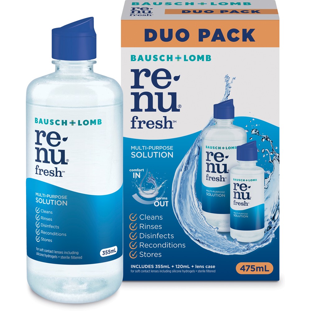 RENU® FRESHTM MULTI-PURPOSE SOLUTION DUO PACK 355ML + 120ML — Kiwi Chemist