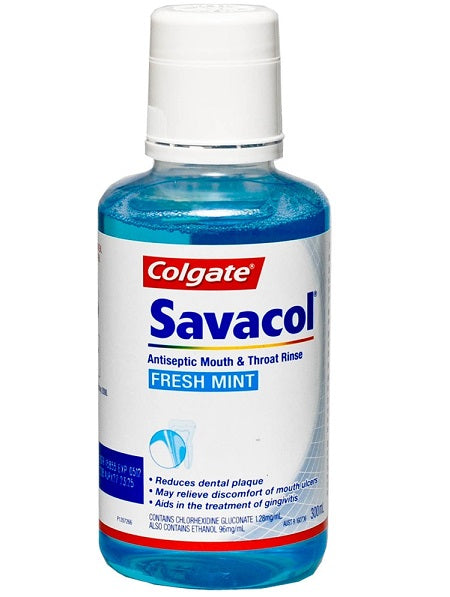 Colgate Savacol Fresh Mint Antiseptic Mouthwash 300mL — Kiwi Chemist