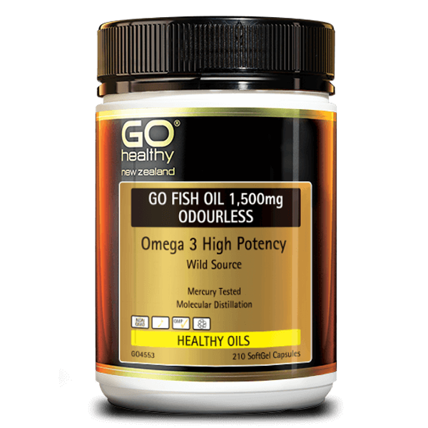 Go Healthy Fish Oil 1500mg Odourless (210 SoftGel Capsules) — Kiwi Chemist